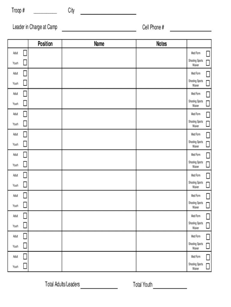 Fillable Online 2024 Cub Scout Family Camp Leader’s Guide - Prepare for Adventure Fax Email ...
