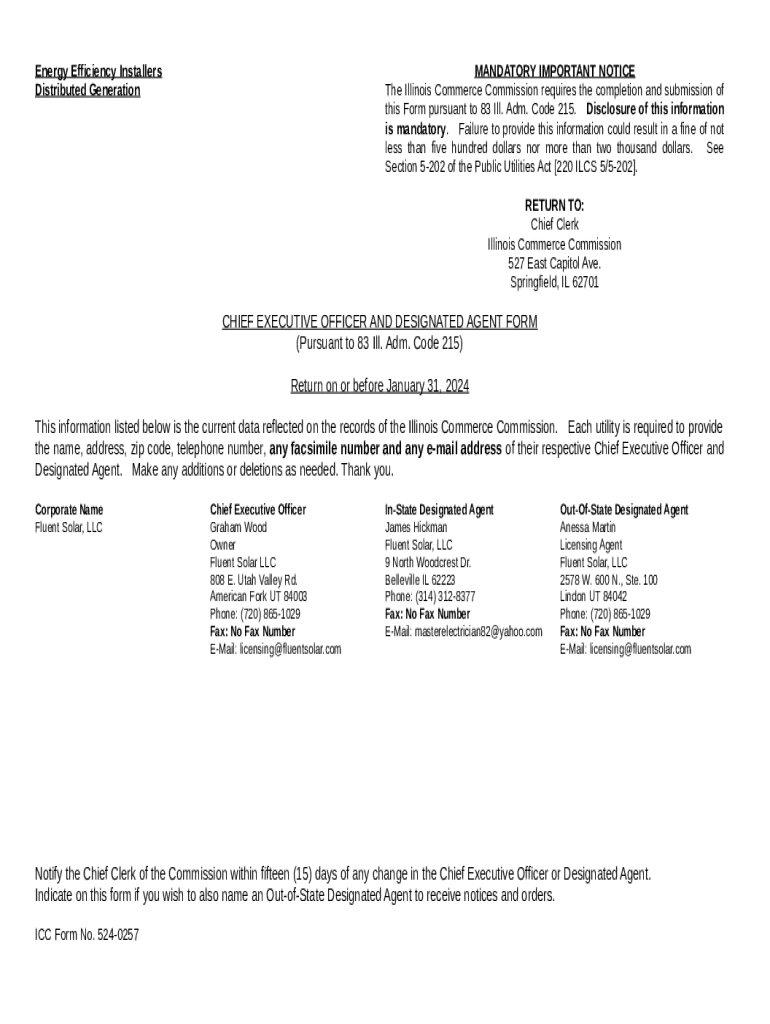 Energy Efficiency Installers Distributed Generation - icc illinois Doc ...