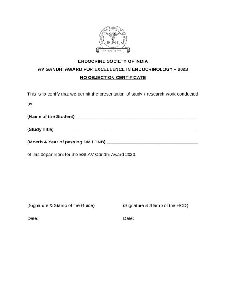 Download NOC certificate Doc Template | pdfFiller