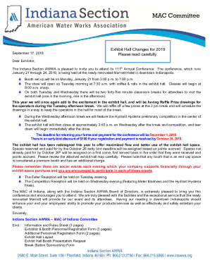 Fillable Online 2019 Indiana Section Awwa Annual Conference: Key ...