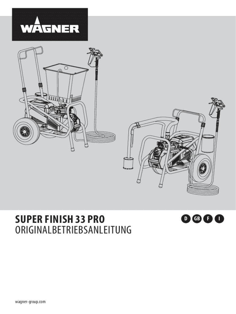 Fillable Online Wagner SF33 Pro Instruction Manual English. Wagner SF33 ...
