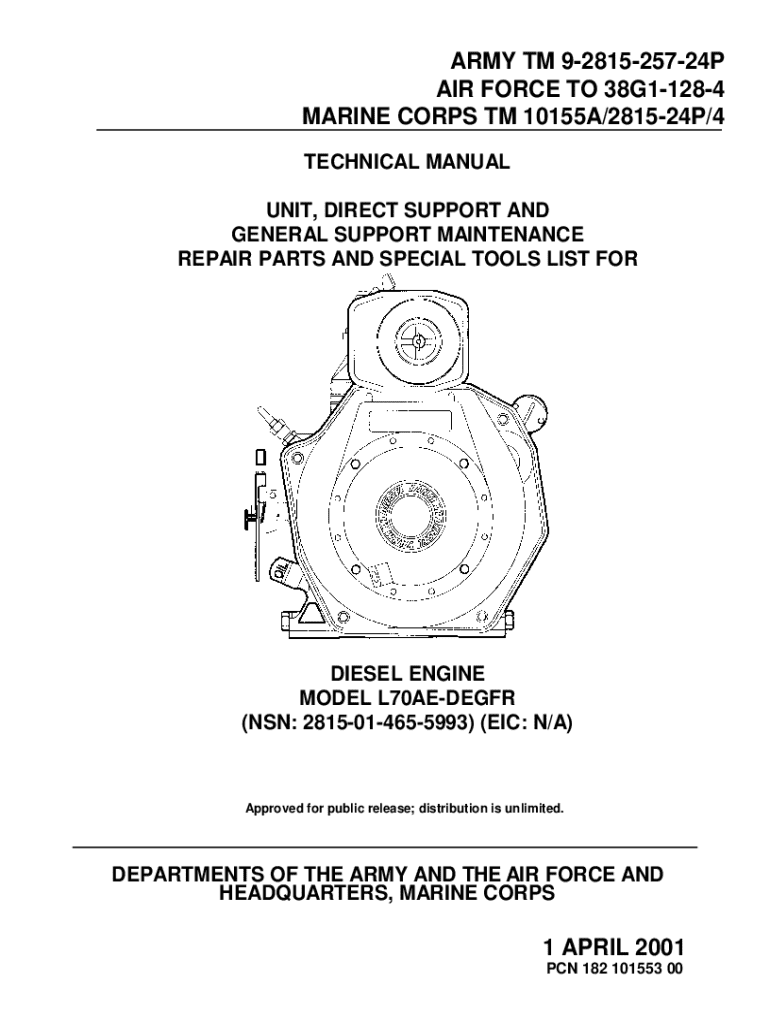 Fillable Online tm 9-2815-257-24 air force to 38g1-128-2 marine corps ...