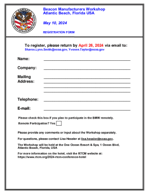 Fillable Online Beacon Manufacturers Workshop Registration 2024 ...