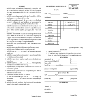Travelling Allowance Bill/claim Doc Template | pdfFiller