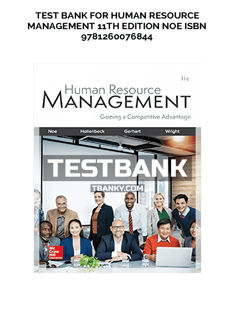 Fillable Online Test bank for human resource management 11th edition by ...