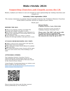 Ride+stride 2024 Doc Template | pdfFiller
