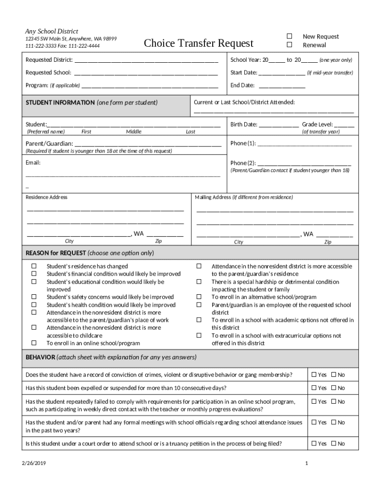 nonresident student is limited to one (1) school year. Choice ... Doc Template | pdfFiller