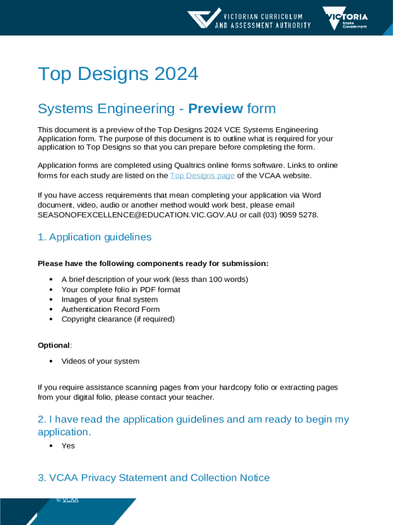Top Designs 2024 Systems Engineering Application Doc Template | pdfFiller