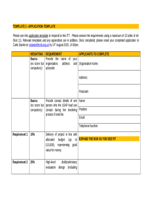 Application Template Doc Template | pdfFiller