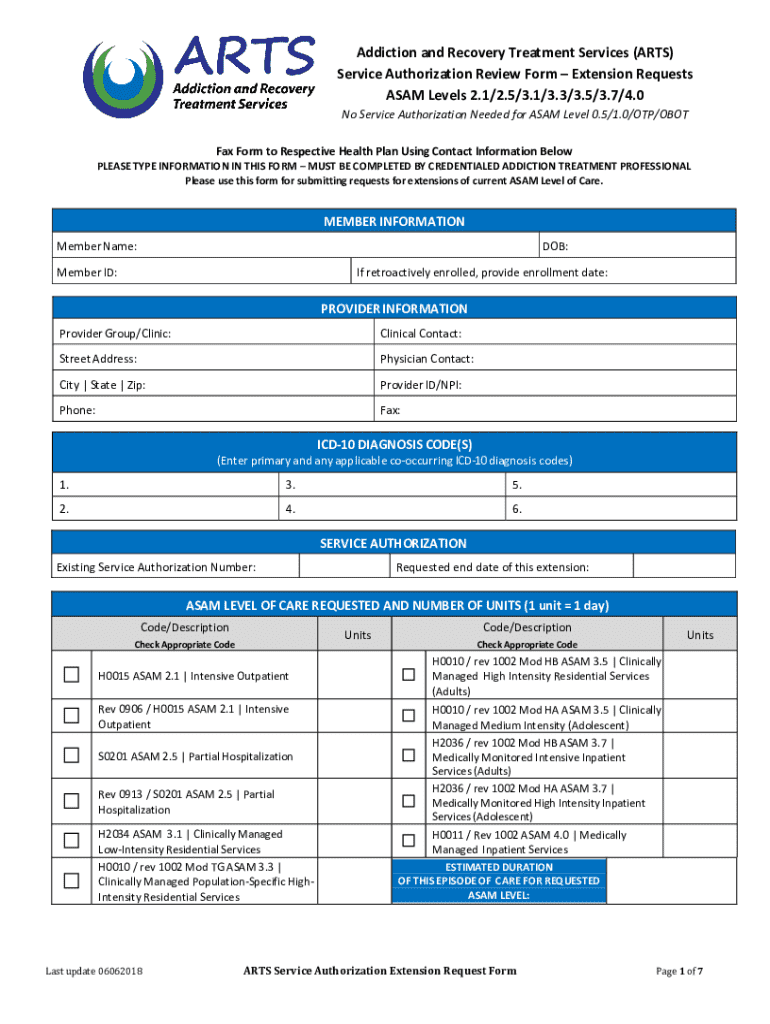 Fillable Online arts-extension-service-authorization-request-form- ... Fax Email Print - pdfFiller
