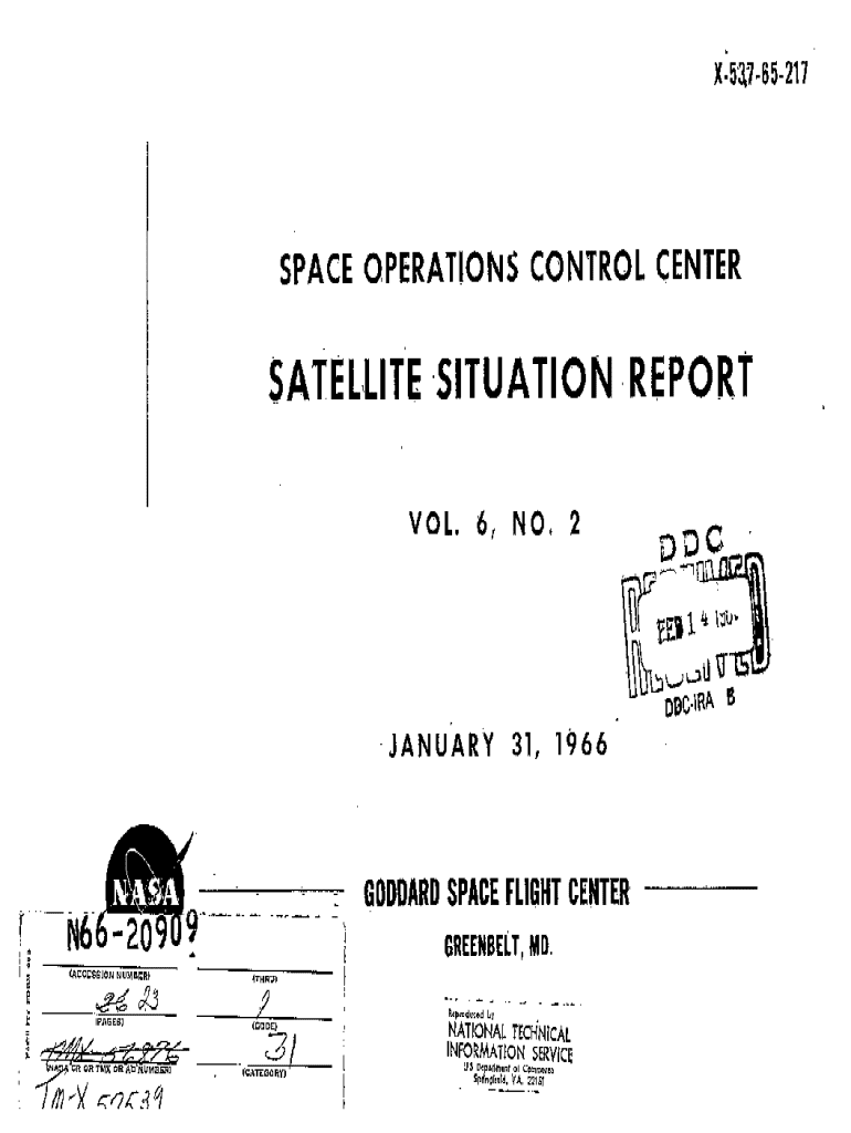 Fillable Online SATELLITE SITUATION REPORT Fax Email Print - pdfFiller