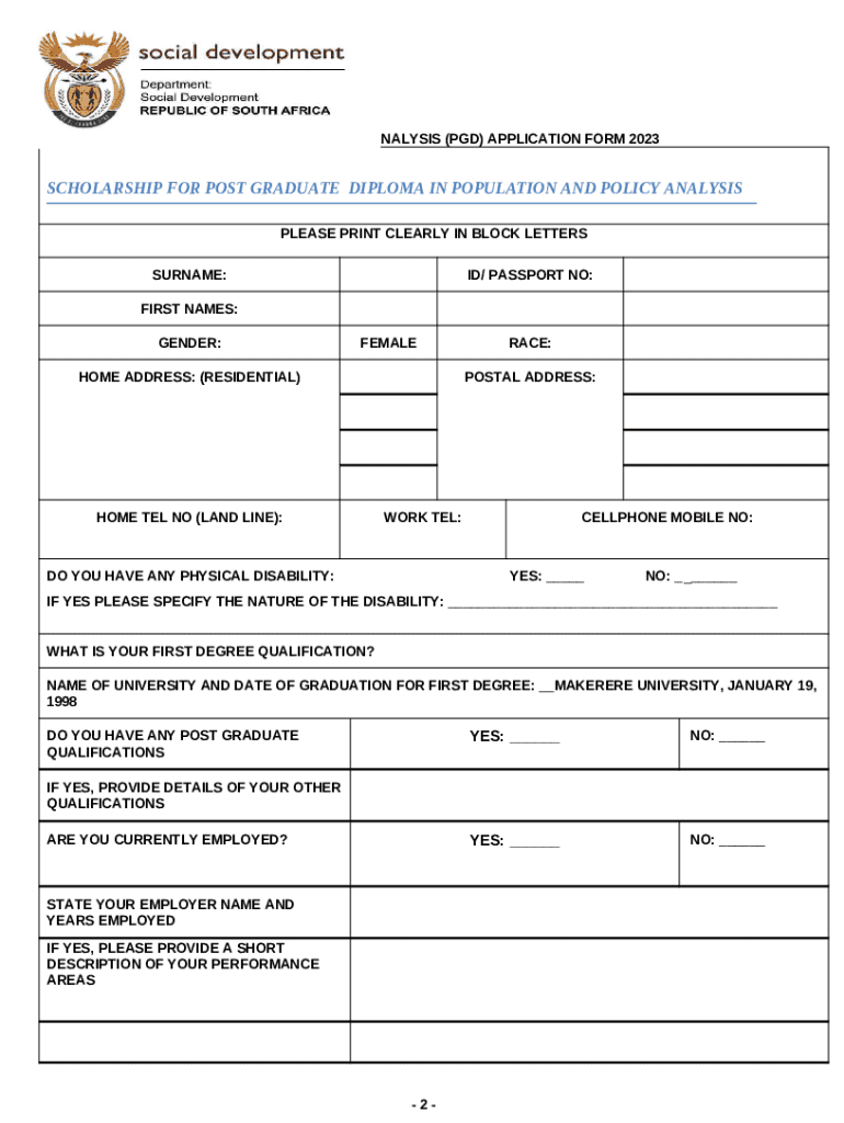 Population and Policy Analysis Application Doc Template | pdfFiller