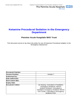 Procedural Sedation Policy Doc Template | pdfFiller