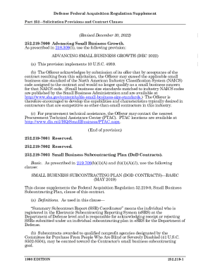 Fillable Online 2022 Defense Federal Acquisition Regulation Supplement ...