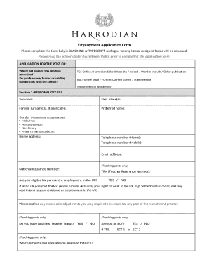 Employment Application Doc Template | pdfFiller