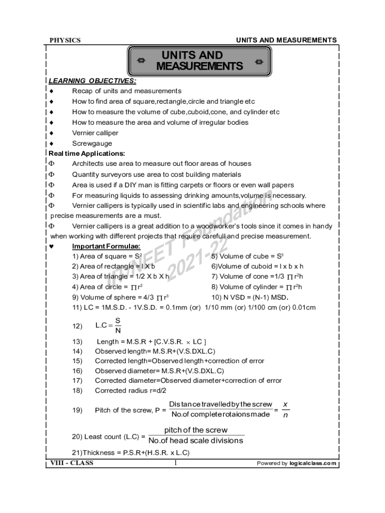 Fillable Online Lesson plan of Area of Plane Figures: Unit Squares - Teachy Fax Email Print ...
