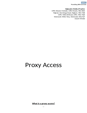 Proxy Access Doc Template | pdfFiller