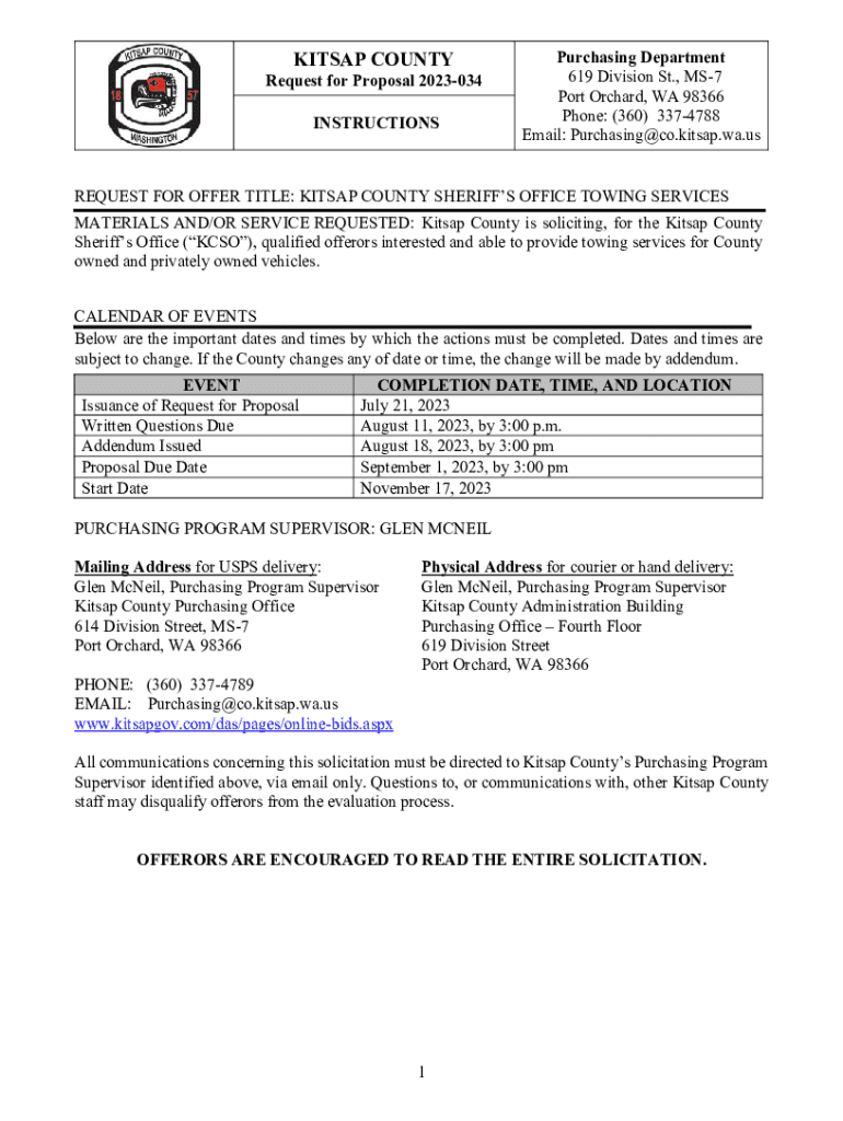 Fillable Online Request for Proposal 2023-034 Fax Email Print - pdfFiller