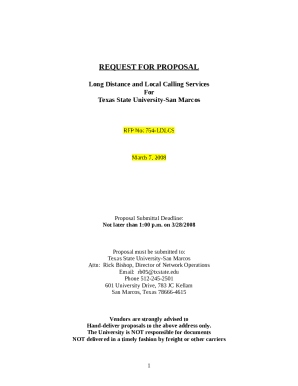 Request for Proposal Doc Template | pdfFiller