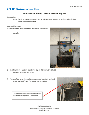 Fillable Online Ctw Automation Software Upgrade Worksheet Guide 2023 ...