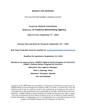 Request for Proposal Doc Template | pdfFiller