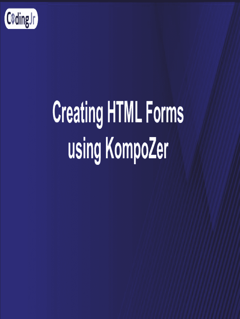 Fillable Online Creating HTML forms using KompoZer - e2enetworks.net ...