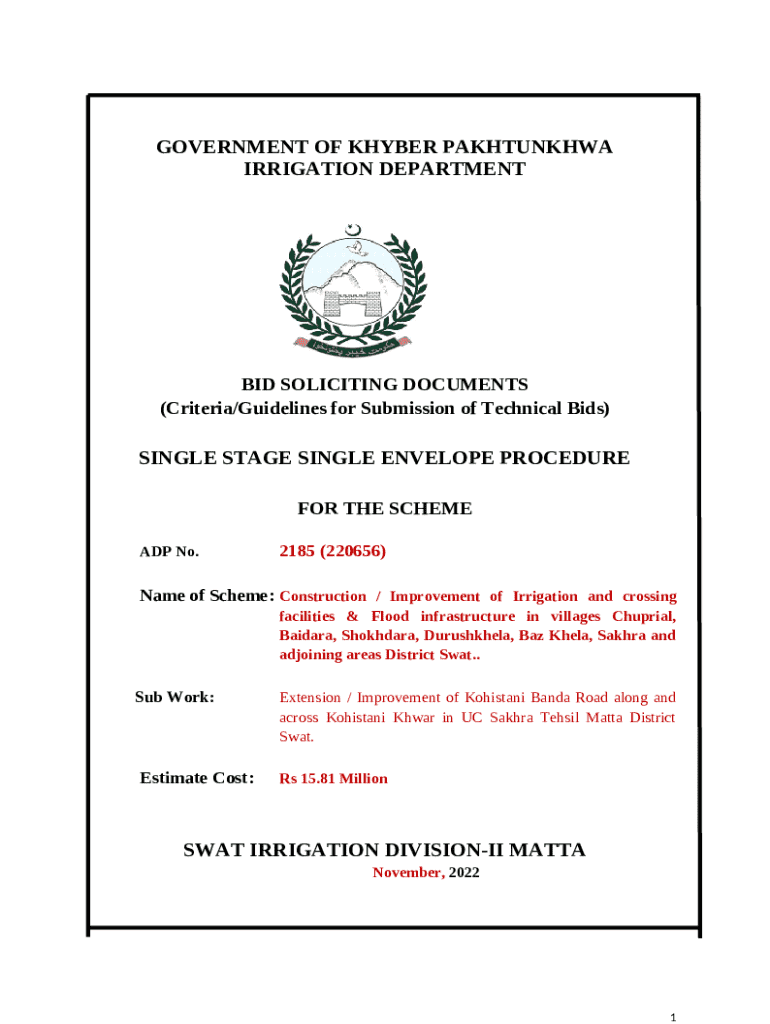 SINGLE STAGE SINGLE ENVELOPE PROCEDURE Doc Template | pdfFiller