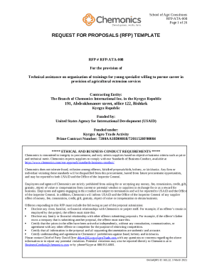 Request for Proposals (rfp) Template Doc Template | pdfFiller