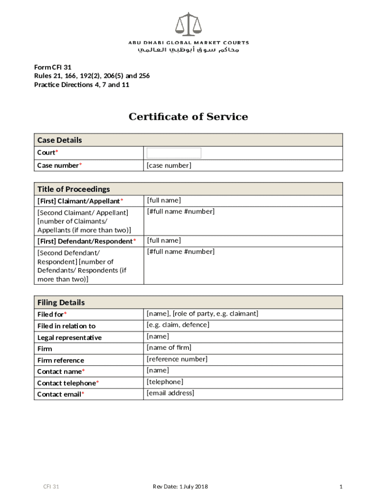 Cfi 31 Doc Template | pdfFiller