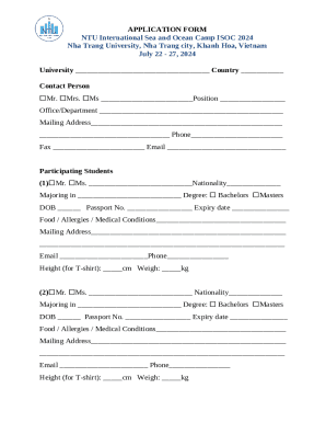 Application Doc Template | pdfFiller