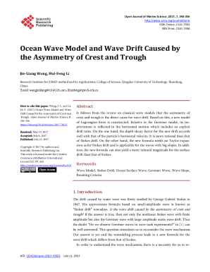 Fillable Online Ocean Wave Model and Wave Drift Caused by Crest and ...