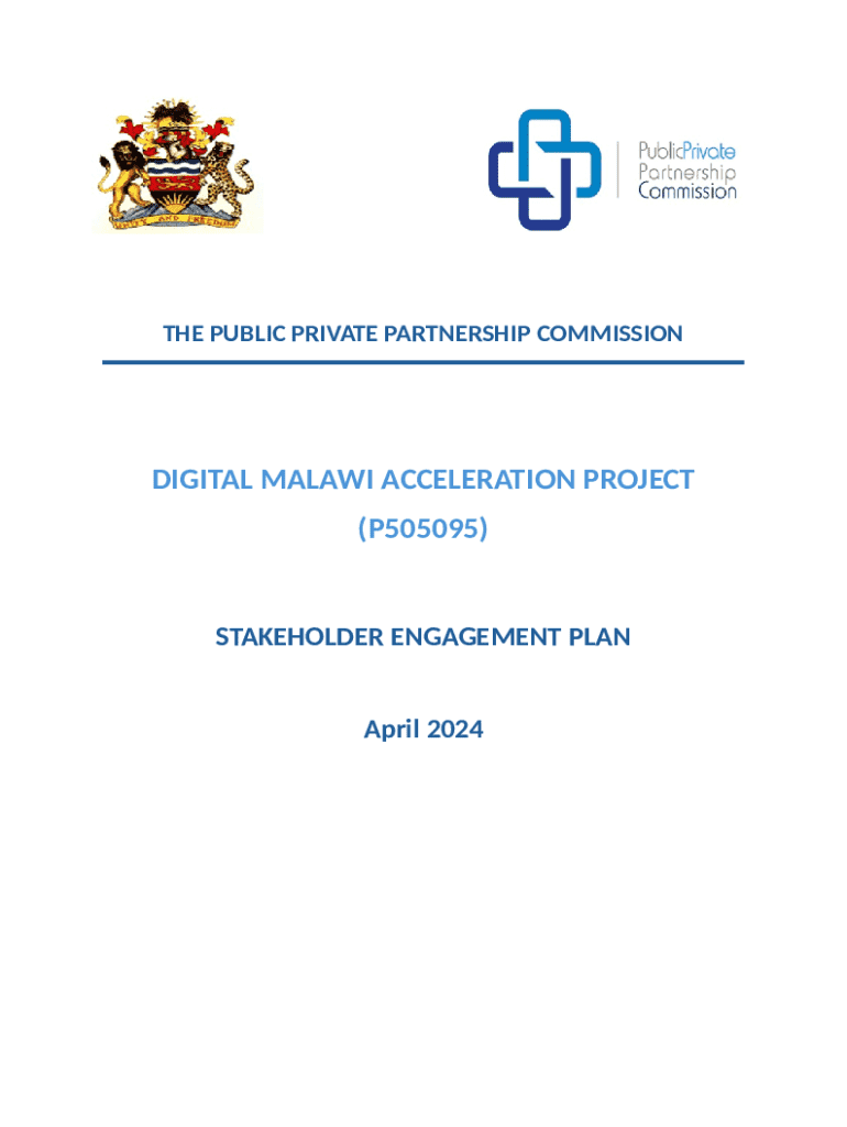 Stakeholder Engagement Plan (SEP) - Digital Malawi Acceleration Project (DMAP) - P505095 Doc ...