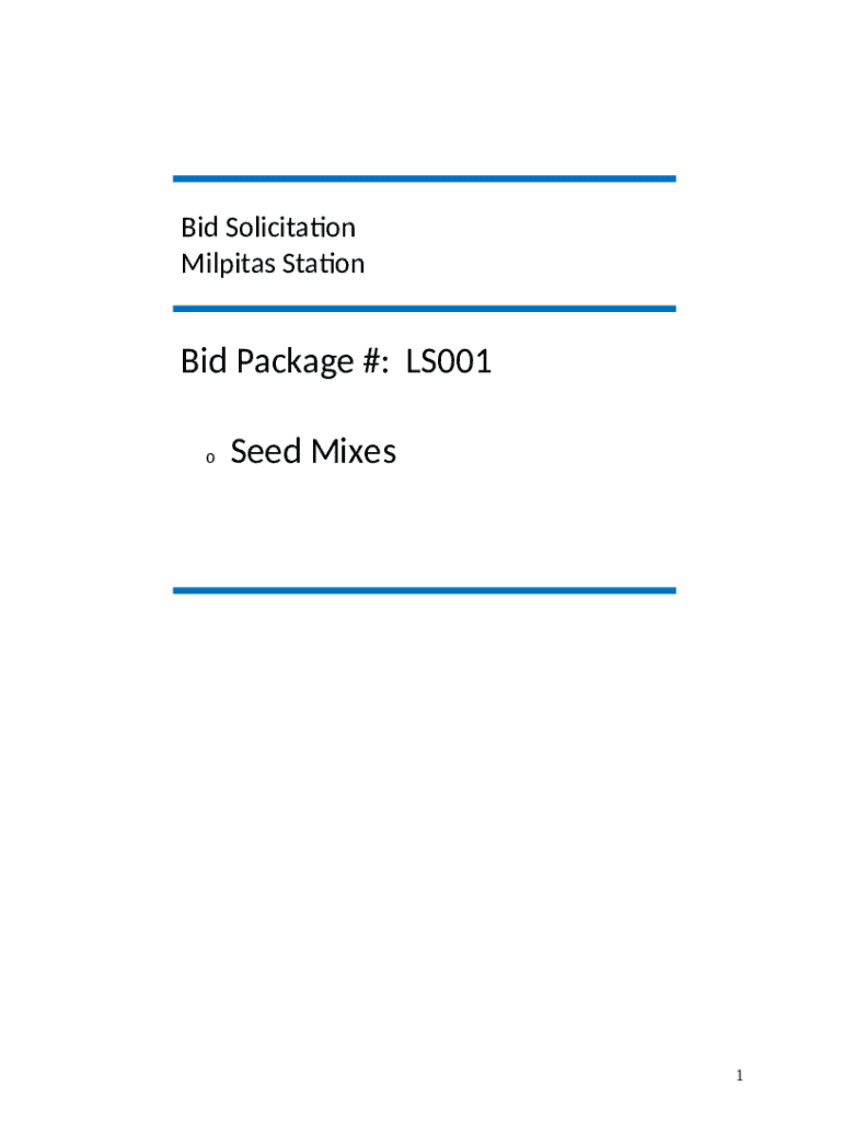 Bid Doc Template | pdfFiller