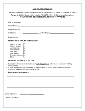 Architecture Request Doc Template | pdfFiller