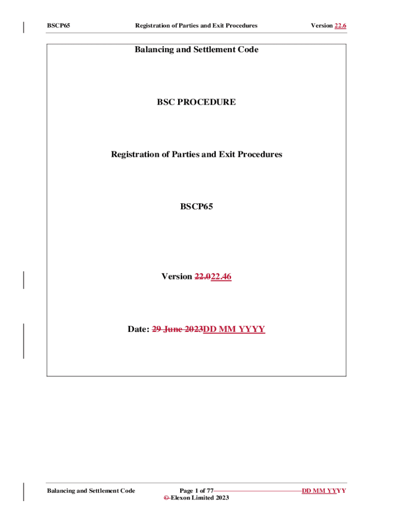 Fillable Online Registration of Parties and Exit Procedures Fax Email Print - pdfFiller