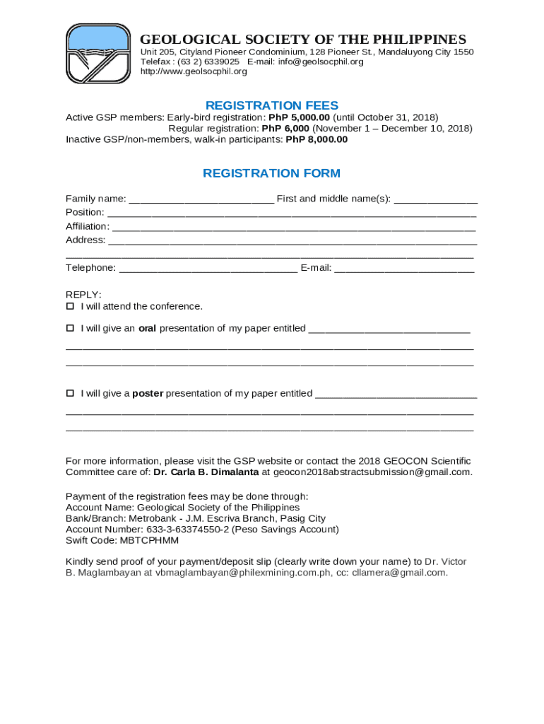 Registration Doc Template | pdfFiller