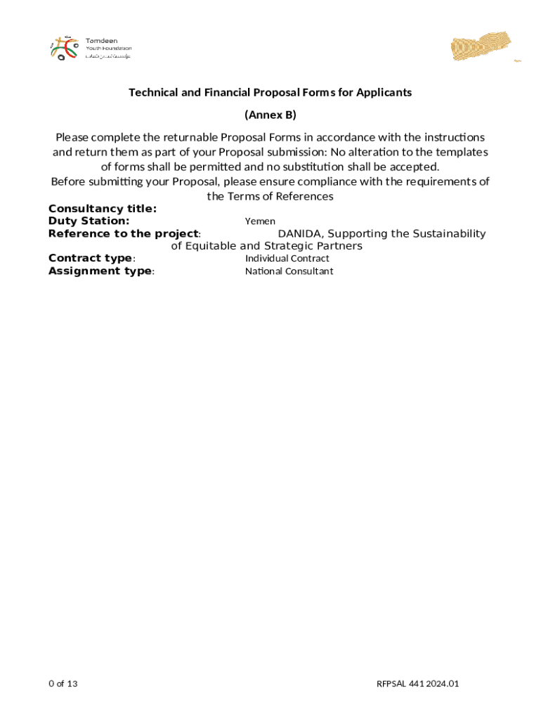 C: Template For Technical Proposal Doc Template | pdfFiller