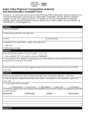 Fillable Online Eagle Valley Transportation Authority Non ...