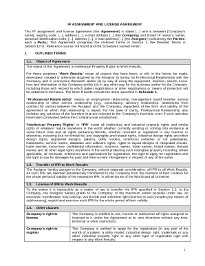 IP Assignment Agreement: Definition & Sample Doc Template | pdfFiller