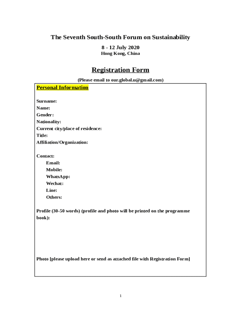 Registration Doc Template | pdfFiller