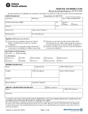 Fillable Online Copd & Heart Failure Telehomecare Referral Form 2024 ...