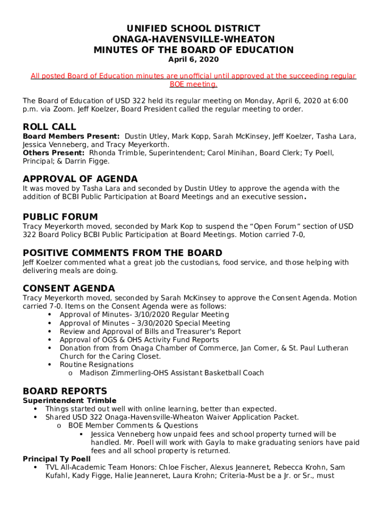 Board Members Present:Dustin Utley, Mark Kopp, Sarah McKinsey, Jeff ...