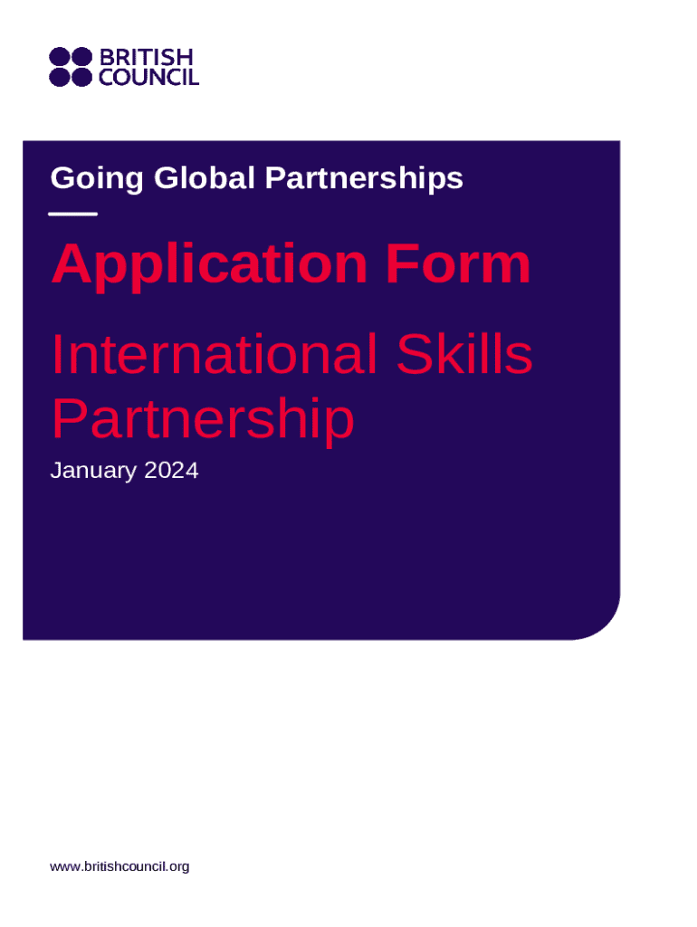 Going Global Partnerships Application Doc Template | pdfFiller