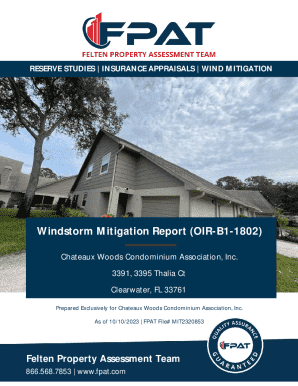 Fillable Online Windstorm Mitigation Report 2023 - Chateaux Woods ...