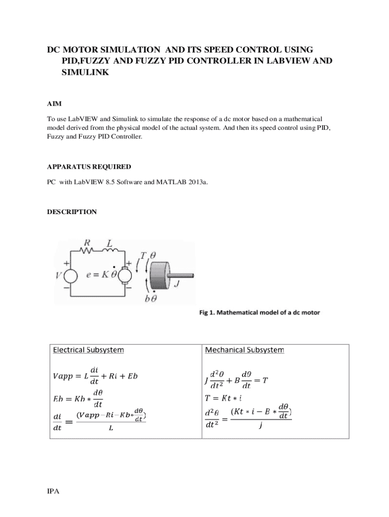 Fillable Online (PDF) Fuzzy based PID controller for speed control of D.C. ... Fax Email Print ...