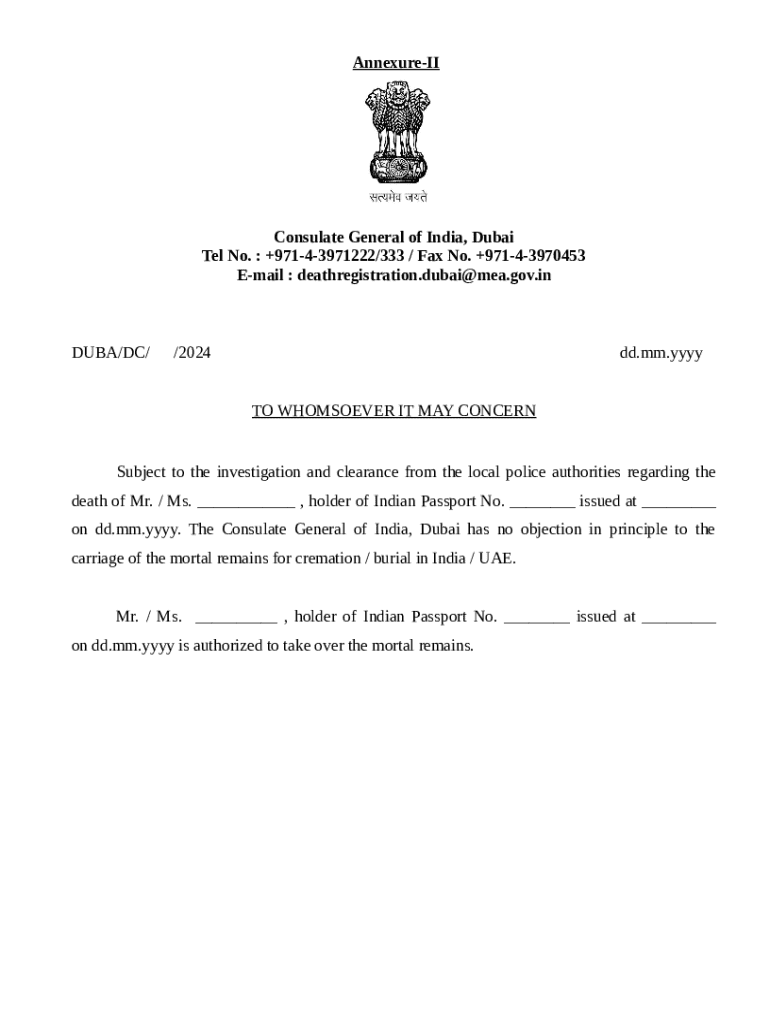 Annexure-ii Doc Template | pdfFiller