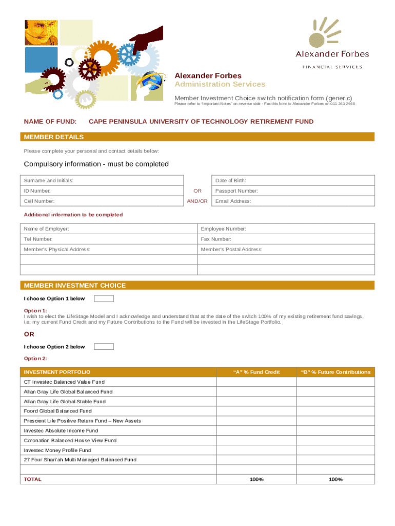 Switch Notification Doc Template | pdfFiller