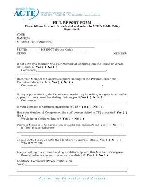 Hill Report Doc Template | pdfFiller