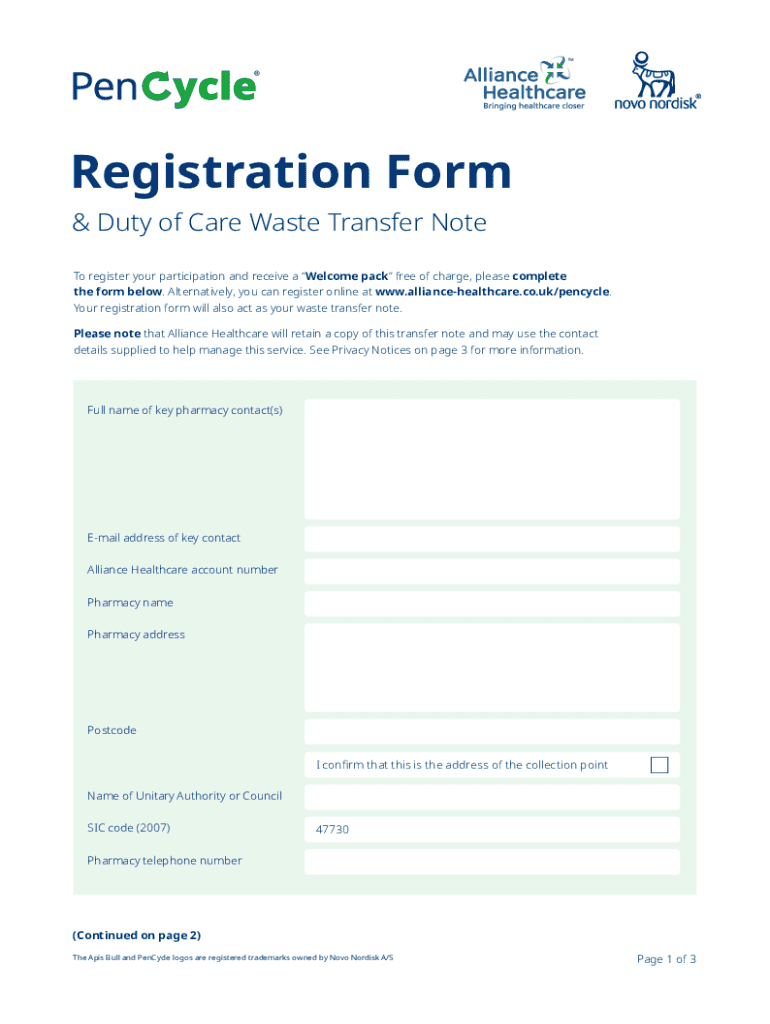 Fillable Online 2023 Registration and Duty of Care Waste Transfer Note ...