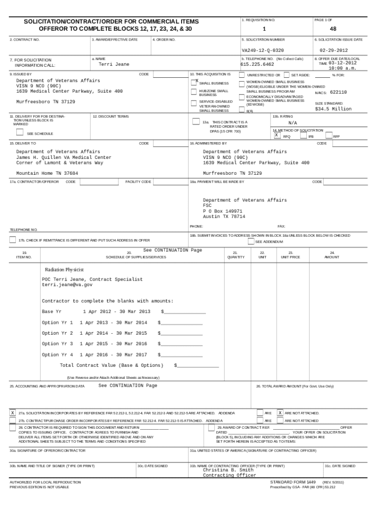 QPhysics Coverage Request Rec'd 2/3/12 - TJ - Solicitation 1 Doc ...
